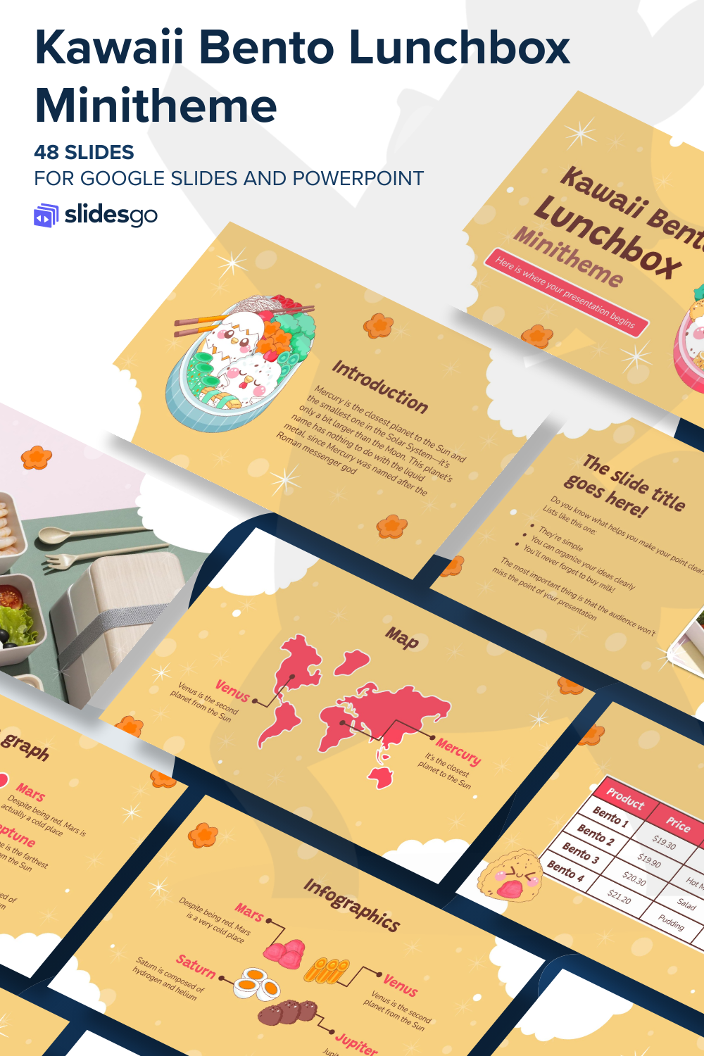 Kawaii Bento Lunchbox Minitheme | Google Slides & PPT