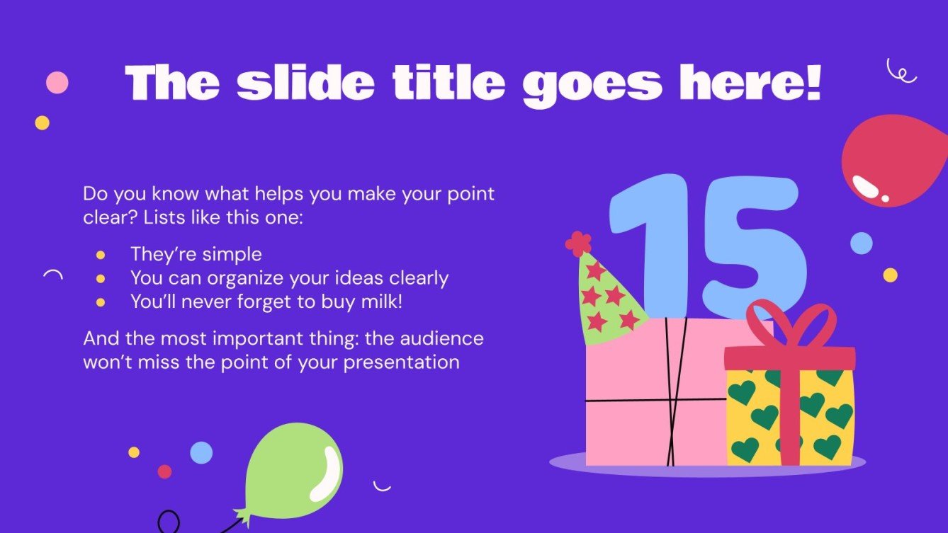 ¡Cumplo 15 años! | Google Slides y PowerPoint