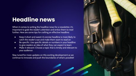 Padel Accessories Newsletter | Google Slides & PowerPoint