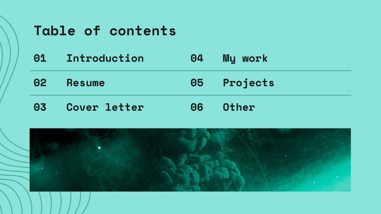 Aquatic Awe Portfolio | Google Slides & PowerPoint