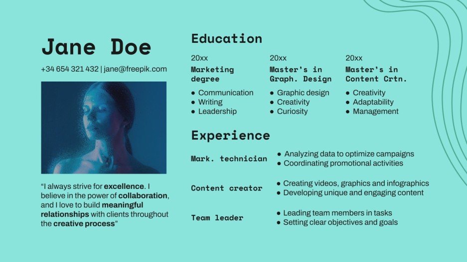 Aquatic Awe Portfolio | Google Slides & PowerPoint