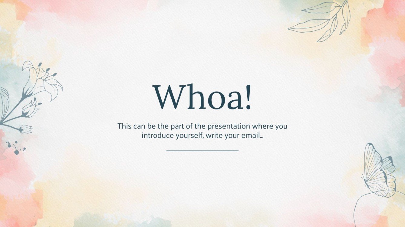 Delicate and Elegant Watercolor Theme | Google Slides & PPT