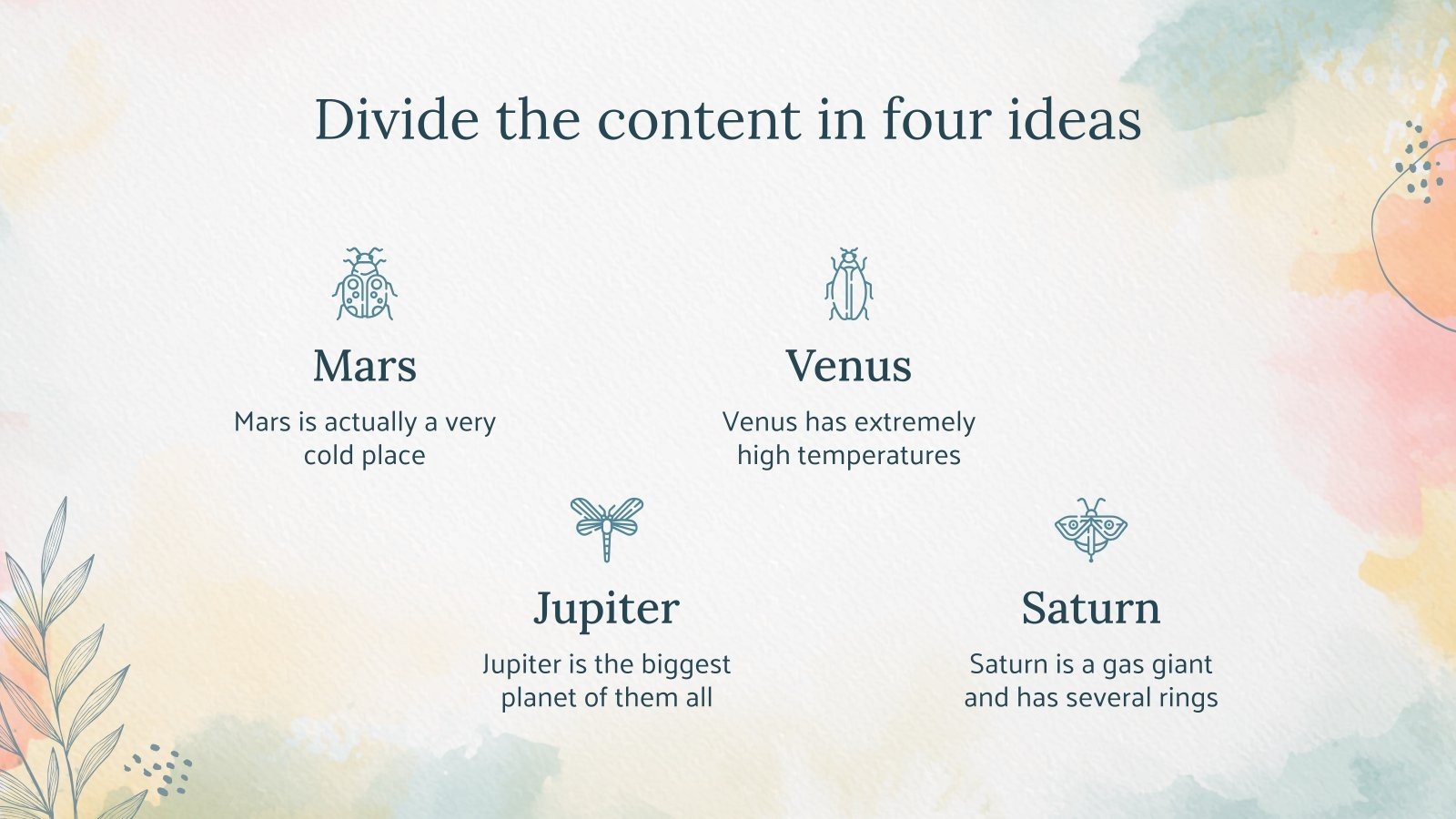 Delicate and Elegant Watercolor Theme | Google Slides & PPT