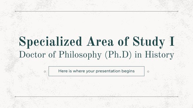 Specialized Area of Study I - Ph.D. in History
