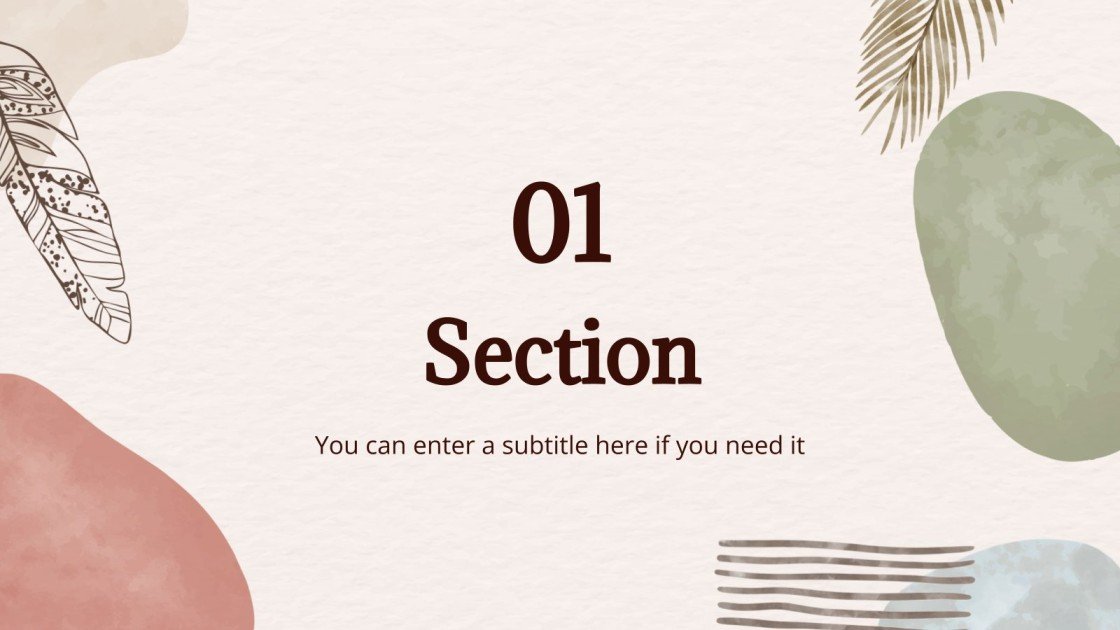 Boho Watercolor Aesthetic Theme | Google Slides & PPT