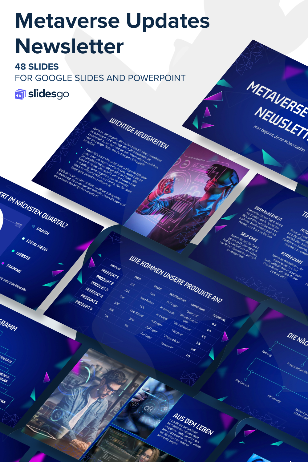 Metaverse Updates Newsletter | Google Slides & PPT