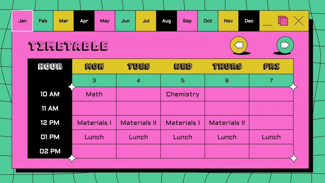 90's Generation College Planner | Google Slides & PPT template