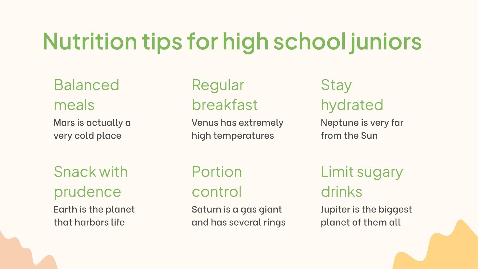 Nutrition and Physical Fitness - Health | Google Slides