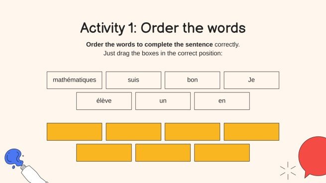 Subjects and Classroom Vocabulary - French - 6th Grade