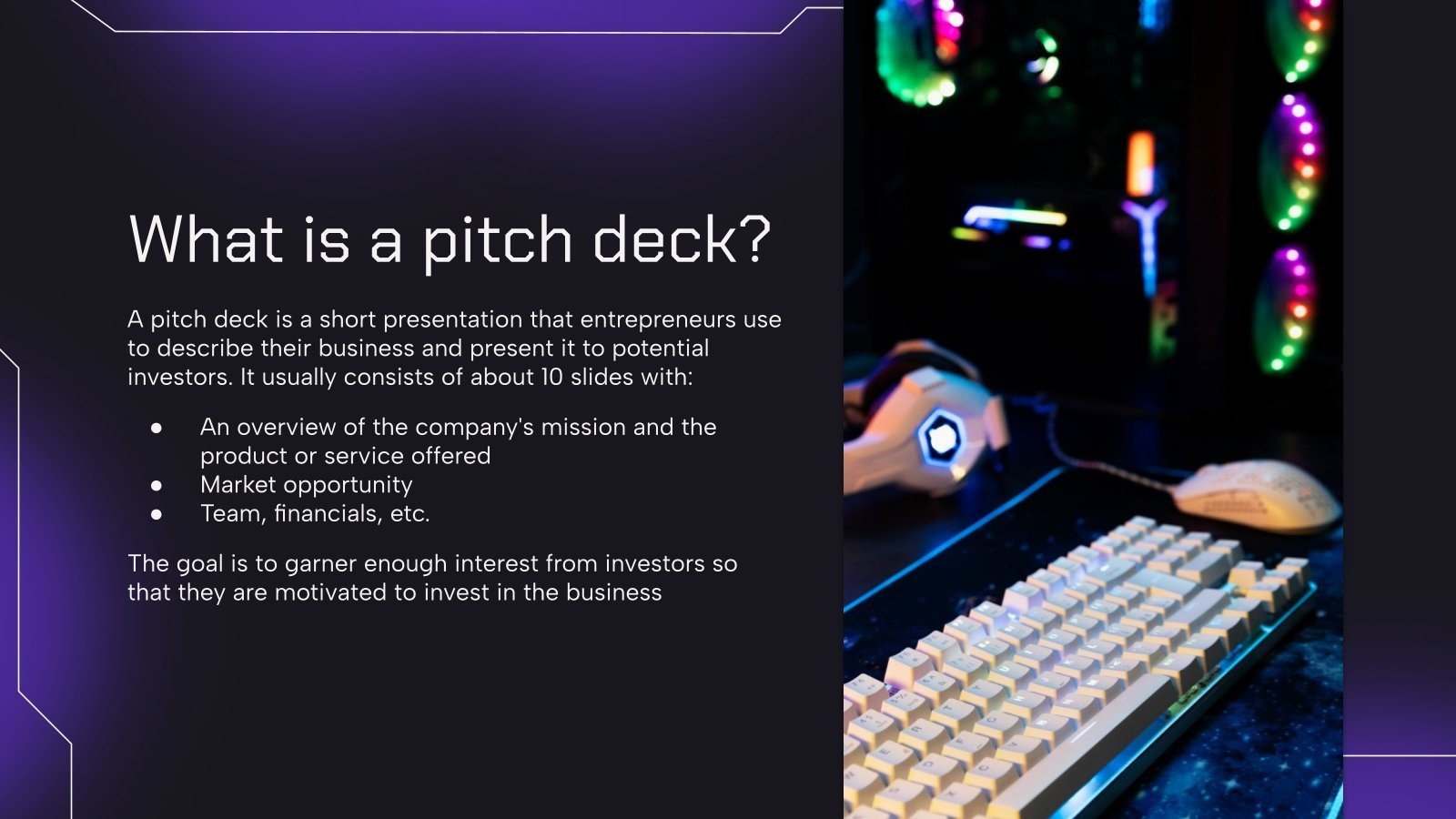 Sensory Keyboard Pitch Deck | Google Slides & PowerPoint