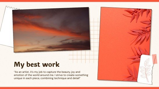 Sunset Coral Portfolio | Google Slides & PowerPoint