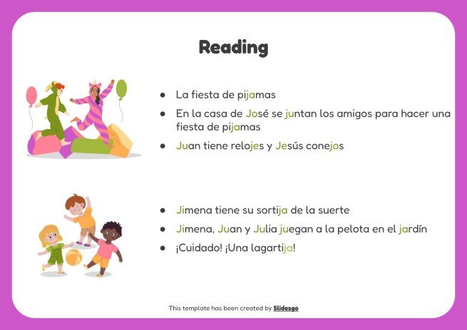 My First Letters - J - Spanish Class | Google Slides & PPT
