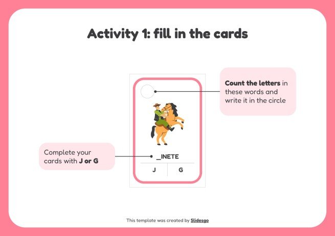 My First Letters - Hard G - Spanish Class