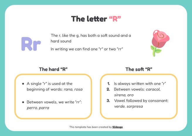 My First Letters - R, RR - Spanish Class | Google Slides