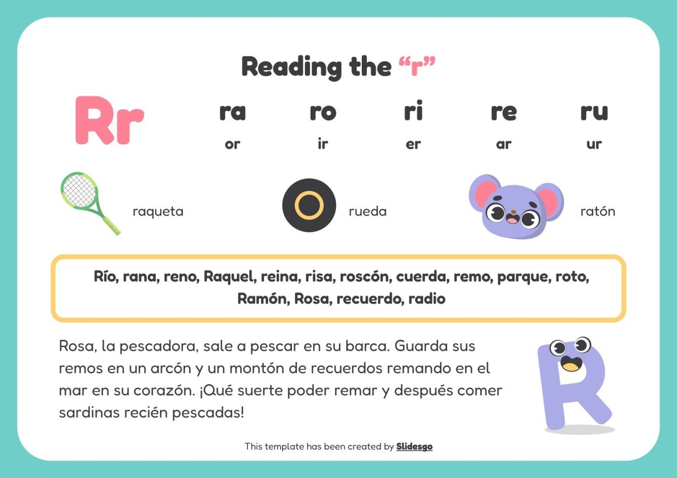 My First Letters - R, RR - Spanish Class | Google Slides