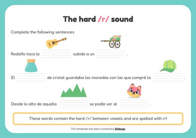My First Letters - R, RR - Spanish Class | Google Slides