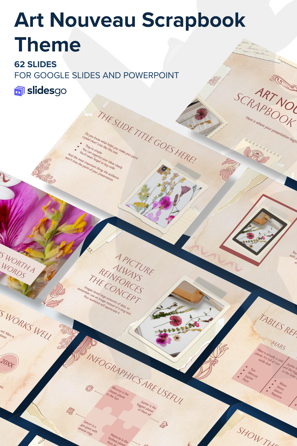 Art Nouveau Scrapbook Theme | Google Slides & PPT