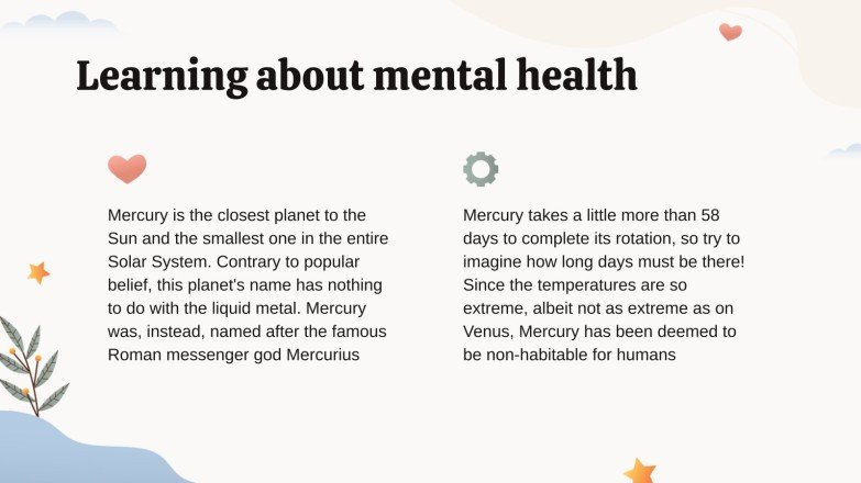 Mental Health and Stress Management - Health | Google Slides