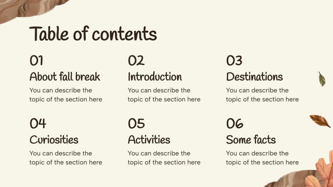 Fall Break - College | Google Slides & PowerPoint