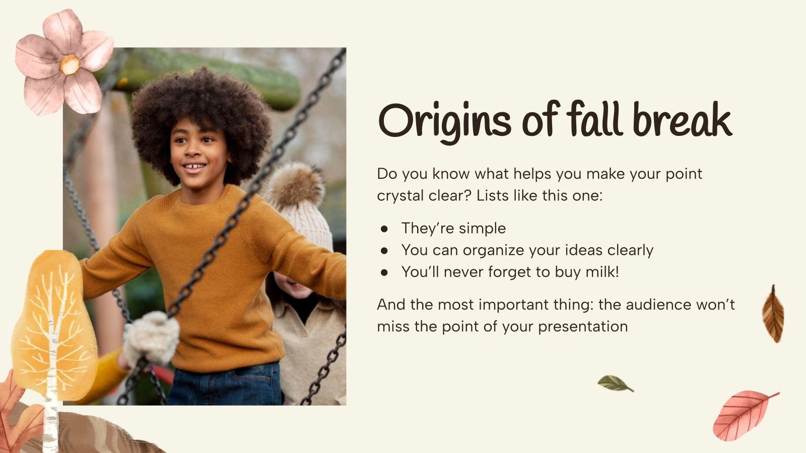 Fall Break - College | Google Slides & PowerPoint