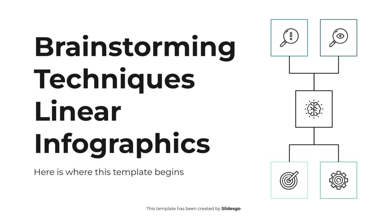 Brainstorming Techniques Linear Infographics | Google Slides