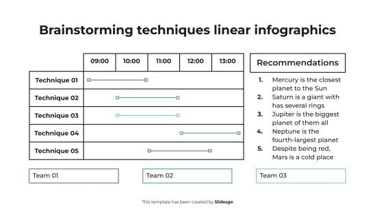 Brainstorming Techniques Linear Infographics | Google Slides