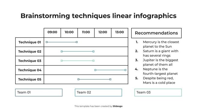 Brainstorming Techniques Linear Infographics | Google Slides