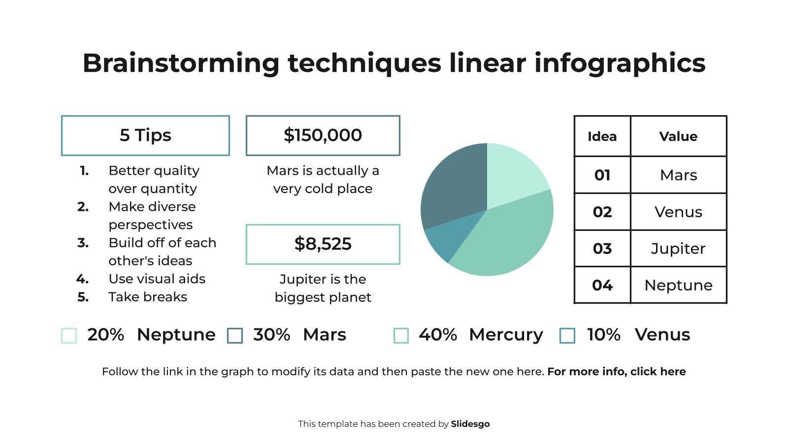 Brainstorming Techniques Linear Infographics | Google Slides