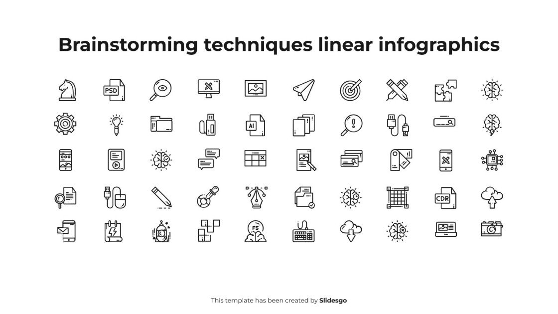 Brainstorming Techniques Linear Infographics | Google Slides