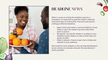 Veggie Food Newsletter | Google Slides & PowerPoint