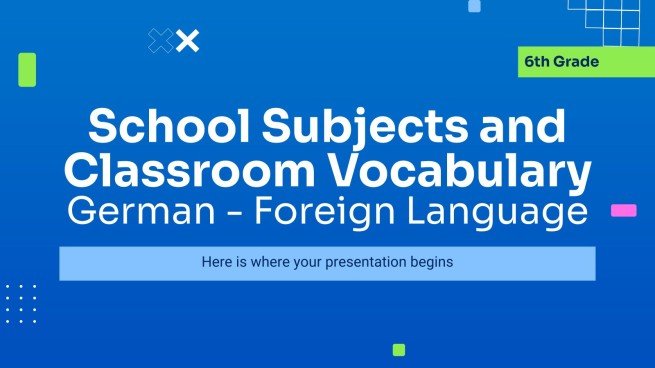 Vocabulário de matérias escolares e da sala de aula - Alemão