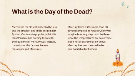 Learning about Day of the Dead for Students | Google Slides
