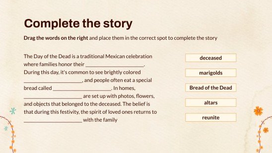 Learning about Day of the Dead for Students | Google Slides