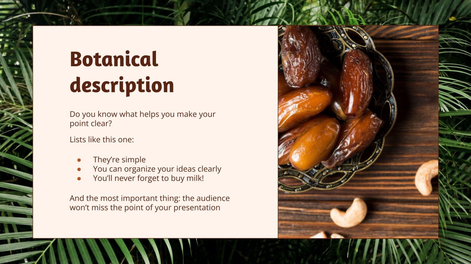 Health Benefits of Dates | Google Slides & PowerPoint