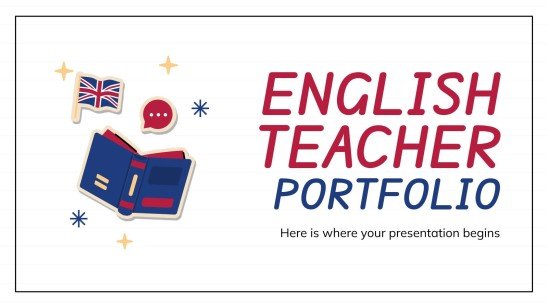 English Teacher Portfolio | Google Slides & PowerPoint