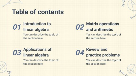 Linear Algebra - Mathematics - 12th Grade | Google Slides