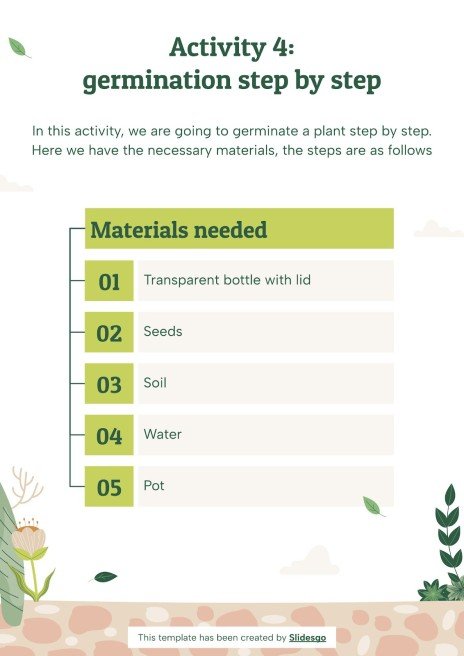 Activity Sheet: Plants | Google Slides & PowerPoint