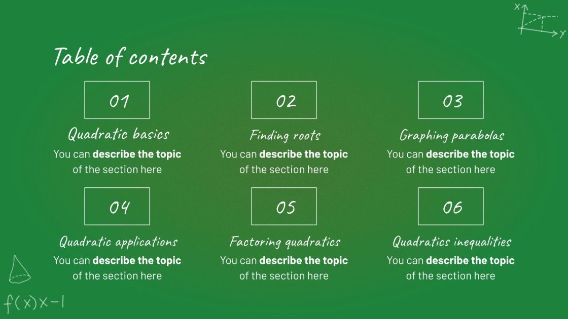 Quadratic Functions and Equations - Mathematics - 9th Grade