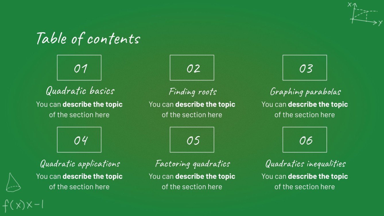 Quadratic Functions and Equations - Mathematics - 9th Grade