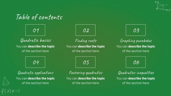 Quadratic Functions and Equations - Mathematics - 9th Grade