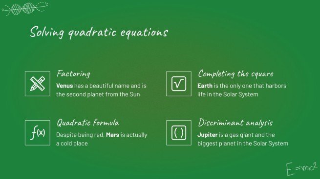 Quadratic Functions and Equations - Mathematics - 9th Grade