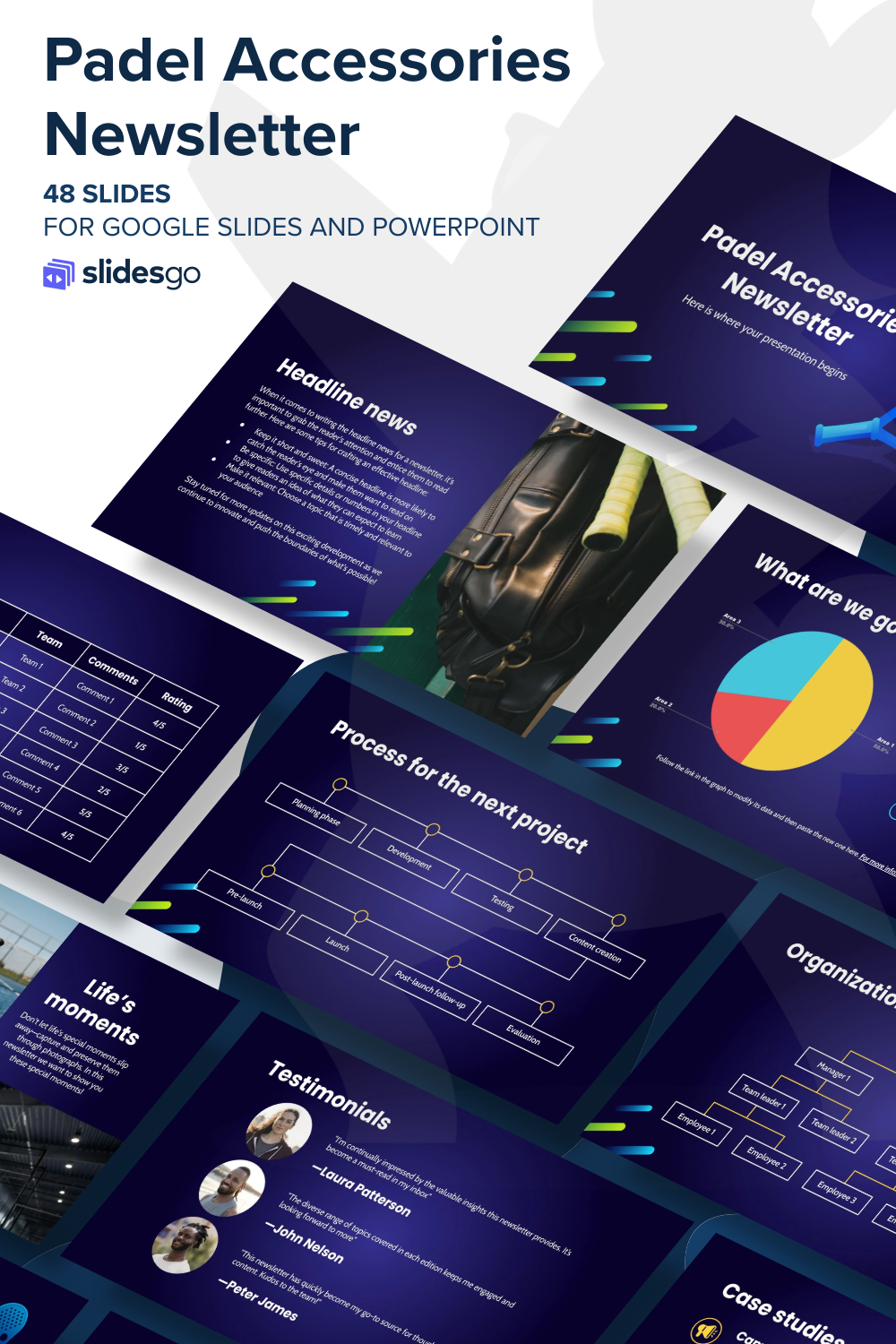 Padel Accessories Newsletter | Google Slides & PowerPoint