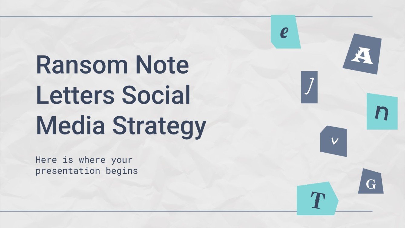 Ransom Note Letters Social Media Strategy | Google Slides