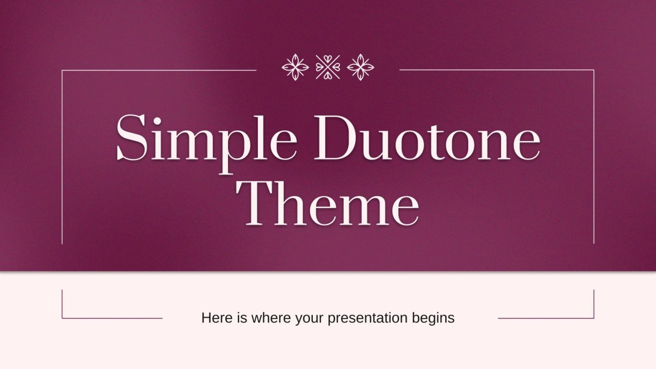 Simple Duotone Theme | Google Slides & PowerPoint
