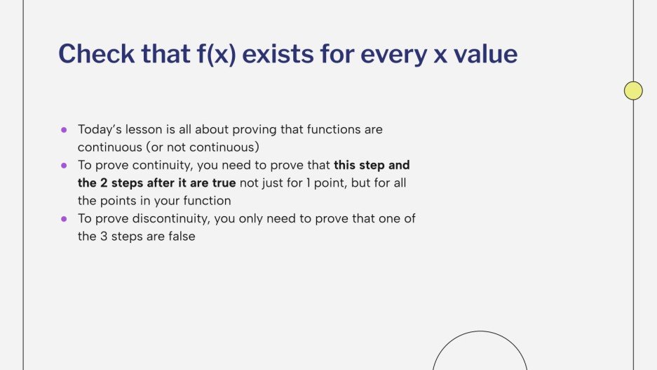 How to Prove that a Function is Continuous | Google Slides