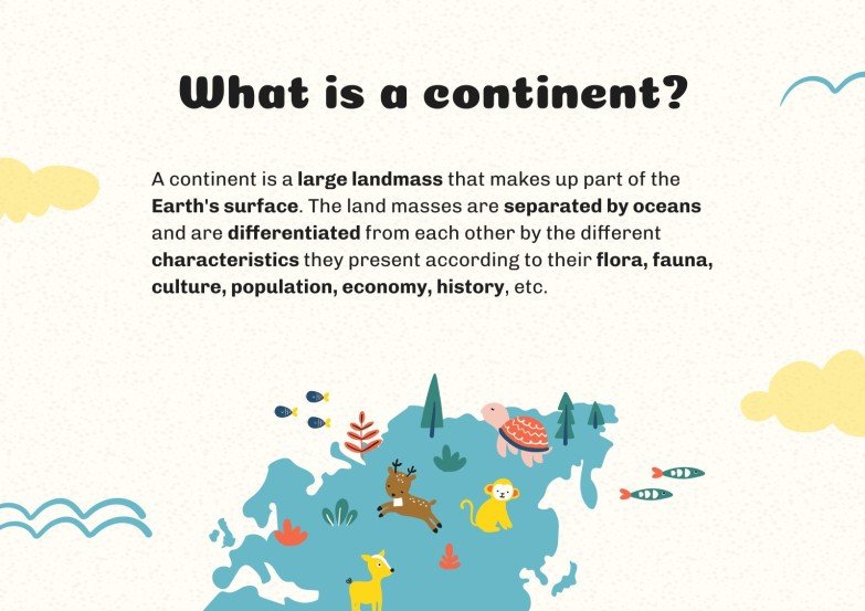 Continents and Their Characteristics: Part 2 | Google Slides