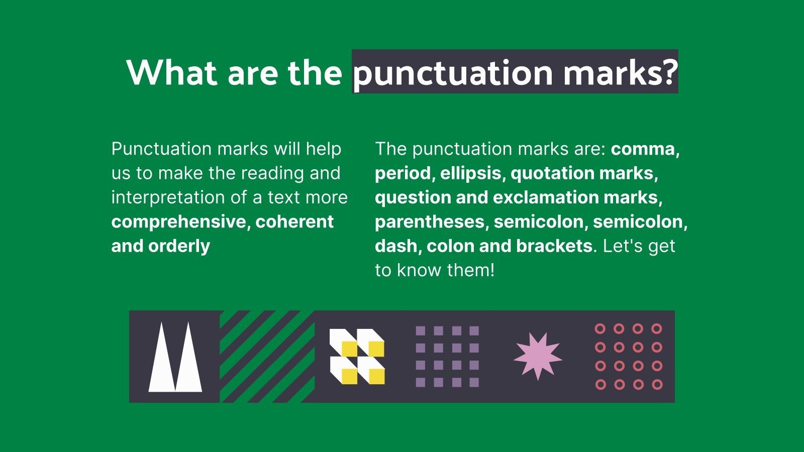 Punctuation marks: when to use them? | Google Slides & PPT