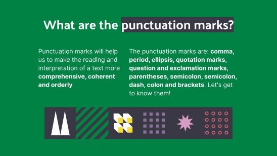 Punctuation marks: when to use them? | Google Slides & PPT