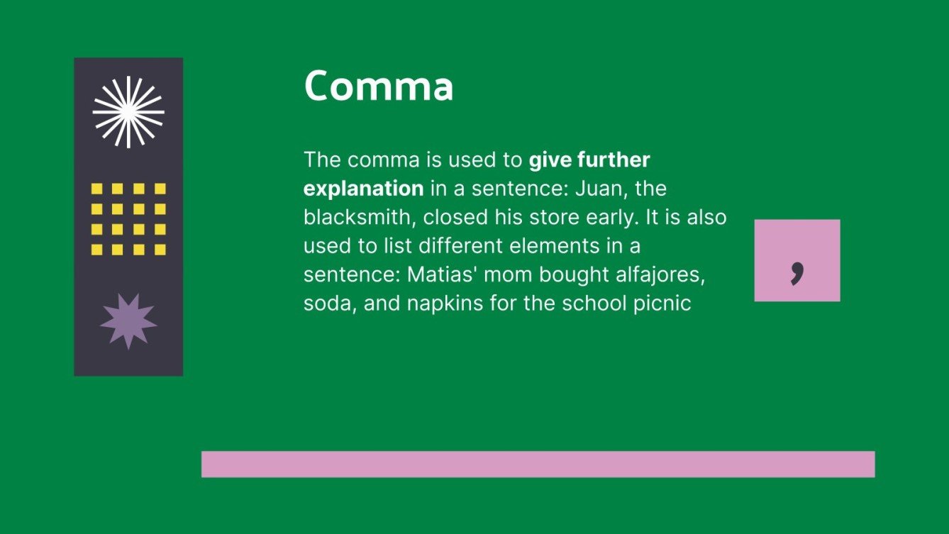Punctuation marks: when to use them? | Google Slides & PPT