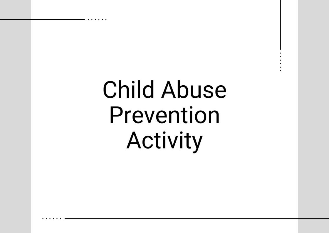 Child Abuse Prevention Activities | Google Slides & PPT
